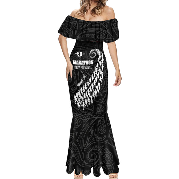 Custom New Zealand Marathon Mermaid Dress Maori Style LT05