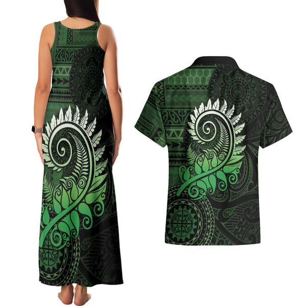 New Zealand Maori Koru Fern Couples Matching Tank Maxi Dress and ...