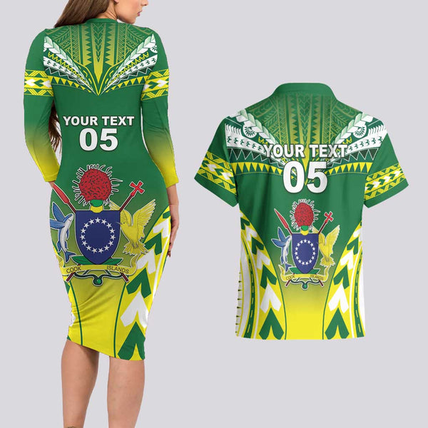 Cook Islands Rugby Custom Couples Matching Long Sleeve Bodycon Dress ...