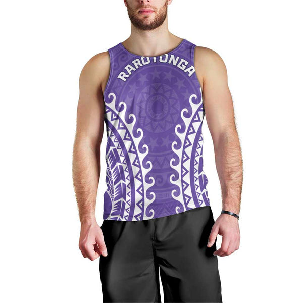 Custom Cook Islands Rarotonga Men Tank Top Polynesian Tribal Tattoo LT05