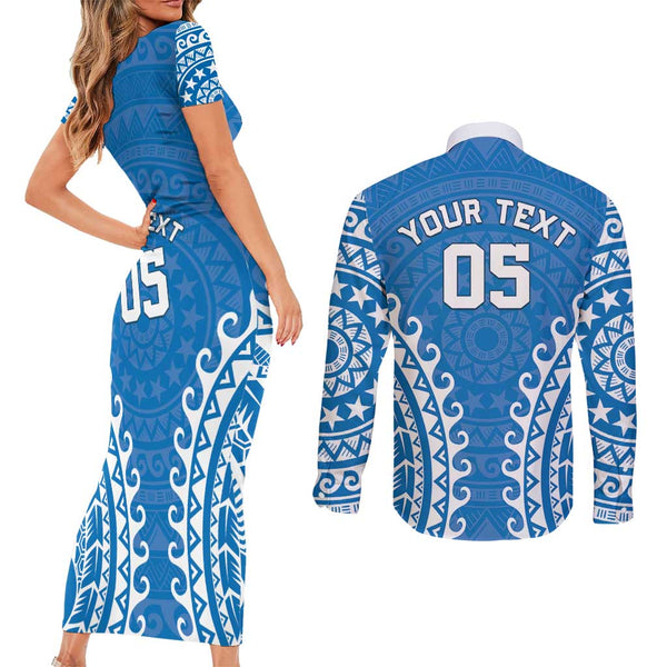 Custom Cook Islands Pukapuka Couples Matching Short Sleeve Bodycon ...