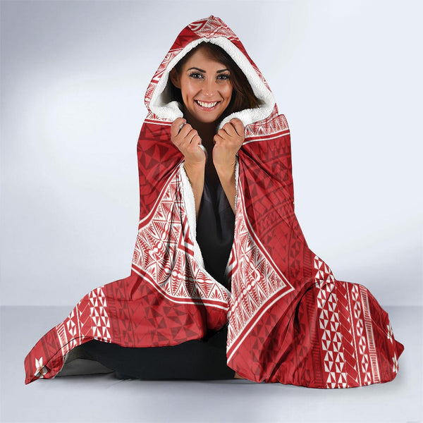 Tonga King Tupou VI Day Hooded Blanket Traditional Tongan Kupesi ...
