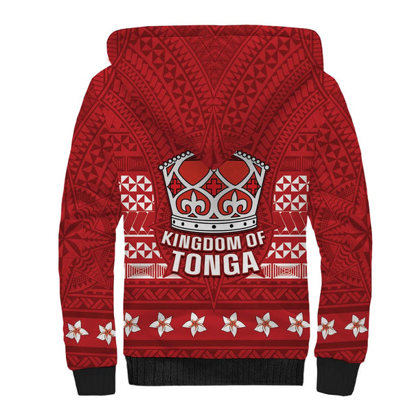Tonga King Tupou VI Day Sherpa Hoodie Traditional Tongan Kupesi Pattern ...