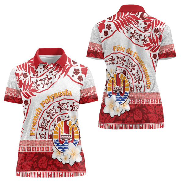 French Polynesia Internal Autonomy Day Women Polo Shirt Tropical ...
