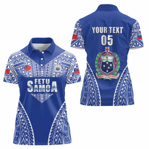 Fetu Samoa Rugby Custom Women Polo Shirt Go Champions LT05