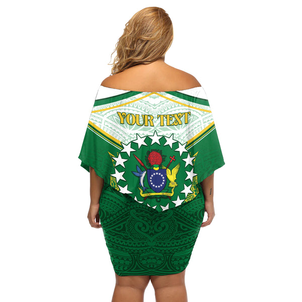 Personalised Cook Islands Ra o te Ui Ariki Off Shoulder Short Dress ...