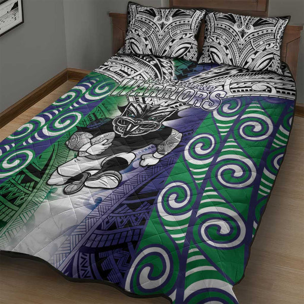 New Zealand Warrior Quilt Bed Set Maori Tribal Pattern LT05