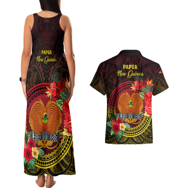 Papua New Guinea Couples Matching Tank Maxi Dress and Hawaiian Shirt ...