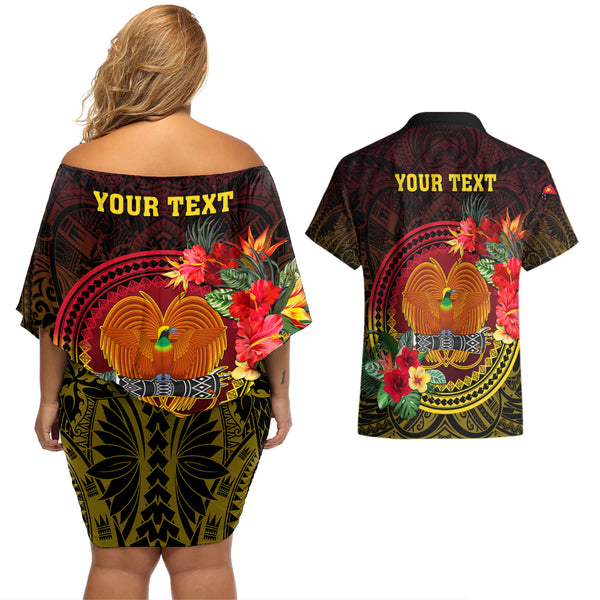 Personalized Papua New Guinea Couples Matching Off Shoulder Short Dress ...