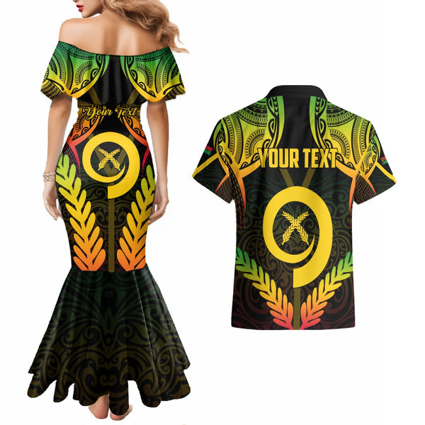 Personalised Vanuatu Father Lini Day Couples Matching Mermaid Dress and ...