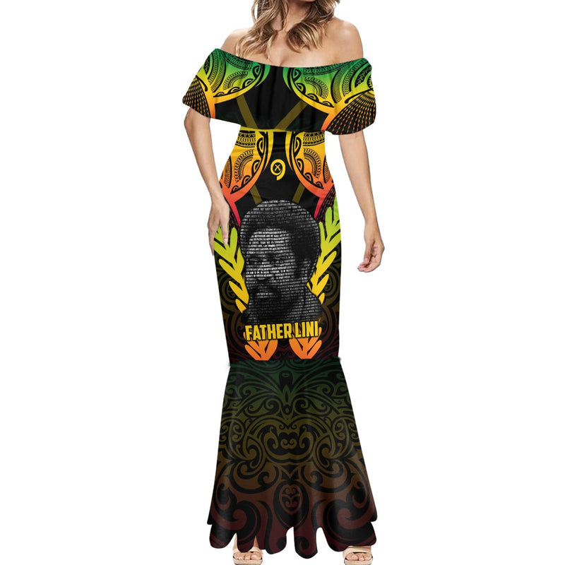 Personalised Vanuatu Father Lini Day Mermaid Dress Polynesian Tribal ...