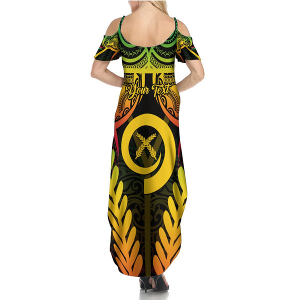 Personalised Vanuatu Father Lini Day Summer Maxi Dress Polynesian ...