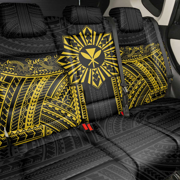 Hawaii And Philippines Together Back Car Seat Cover Polynesian Pattern ...