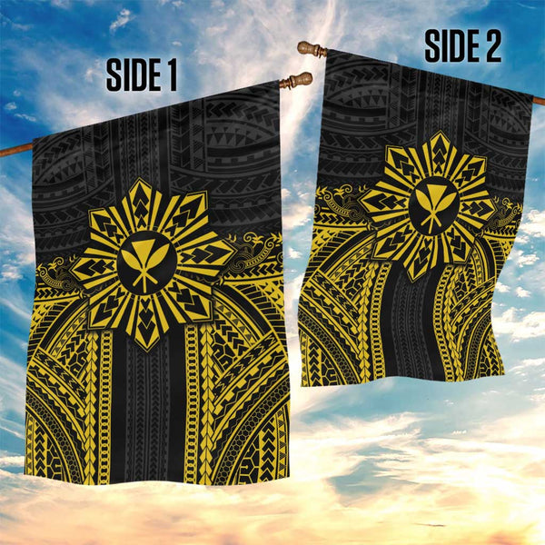 Hawaii And Philippines Together Garden Flag Polynesian Pattern With ...