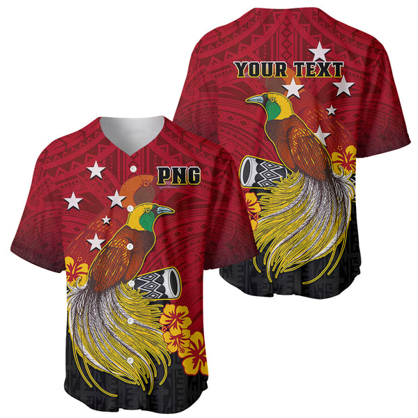 Personalized Papua New Guinea Baseball Jersey Bird Of Paradise Hibiscus ...