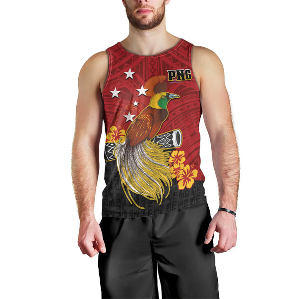 Personalized Papua New Guinea Men Tank Top Bird Of Paradise Hibiscus ...