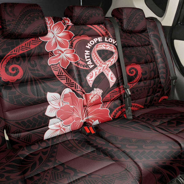 Heart Health Awareness Back Car Seat Cover Warrior Wears Red Polynesian ...