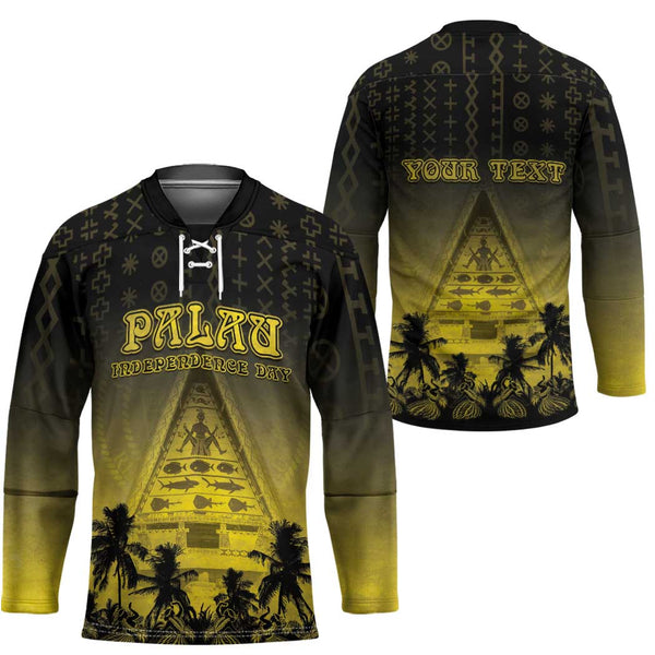 Personalised Palau Independence Day Hockey Jersey Palauan Tattoo ...