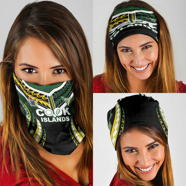 Cook Islands Rugby Neck Gaiter Unique Style Black Version LT05