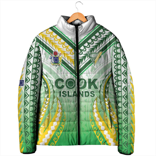 Custom Cook Islands Rugby Padded Jacket Unique Style White Version LT05