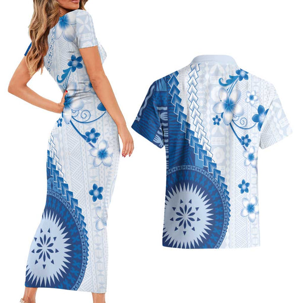 Bula Fiji Couples Matching Short Sleeve Bodycon Dress and Hawaiian ...