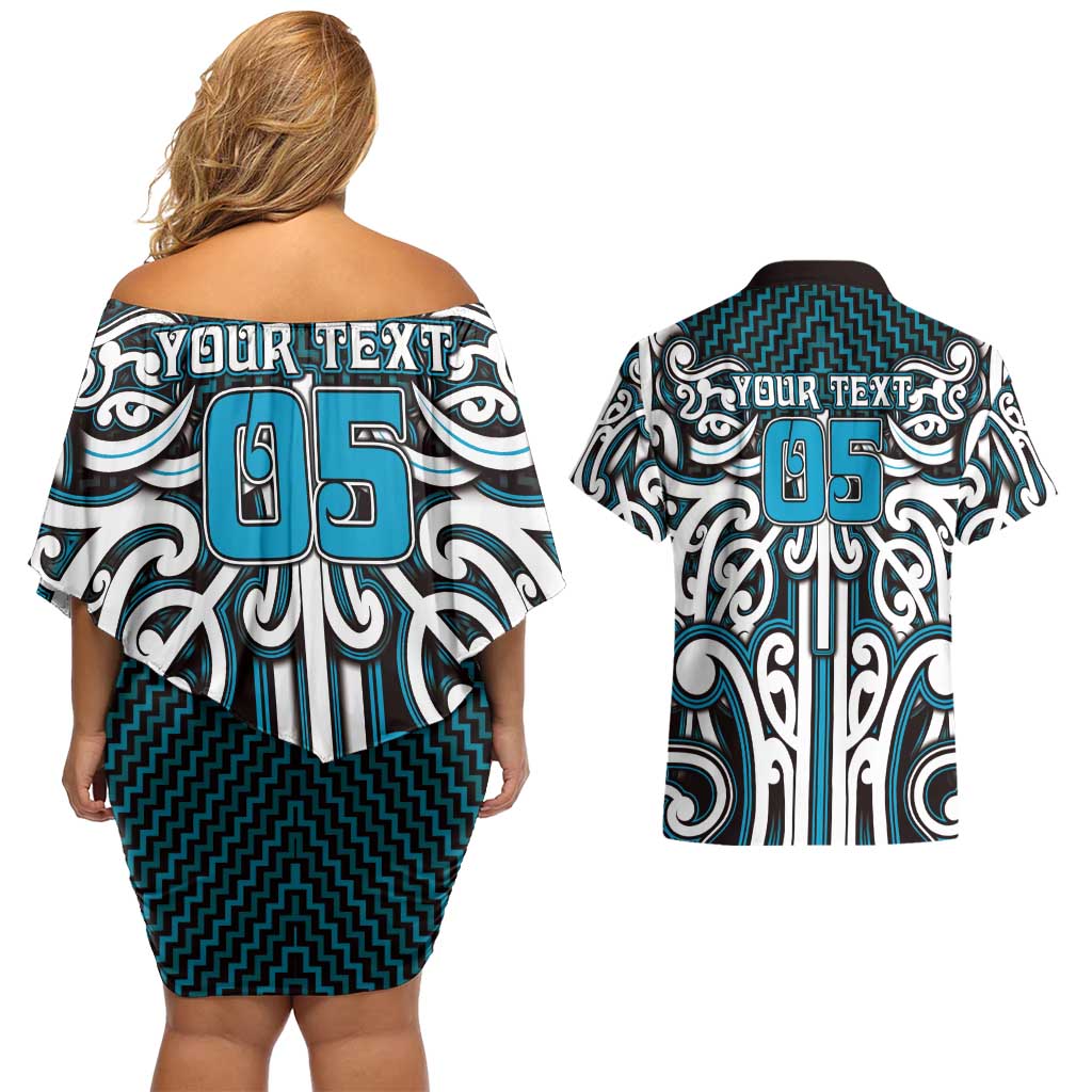 Custom Aotearoa Ngati Porou Couples Matching Off Shoulder Short Dress ...