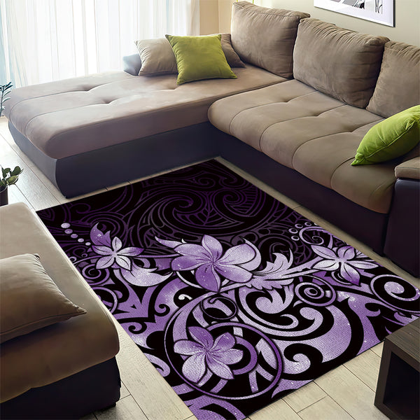 Matariki New Zealand Area Rug Maori Pattern Purple Galaxy LT05