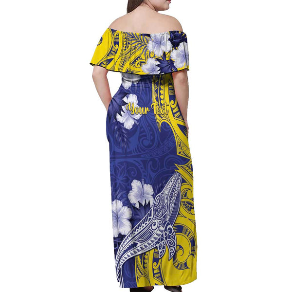 Personalised Nauru 92nd Anniversary Of Angam Off Shoulder Maxi Dress ...