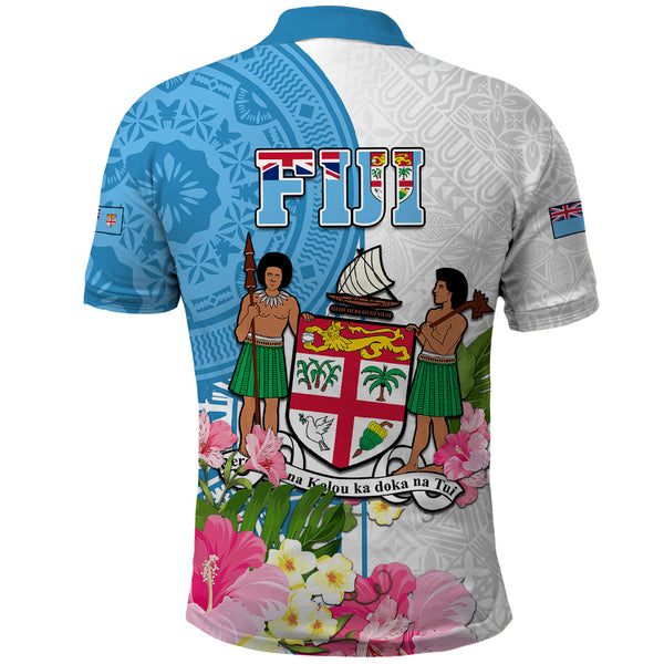 Fiji Day Polo Shirt Tanoa Hibiscus Fijian Tapa Masi Pattern LT05