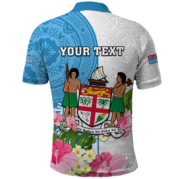 Personalized Fiji Day Polo Shirt Tanoa Hibiscus Fijian Tapa Masi ...