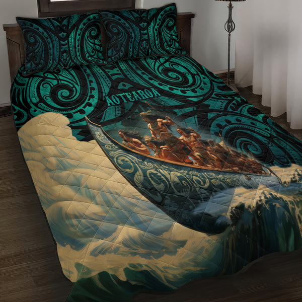 New Zealand Tamaki Herenga Waka Festival Quilt Bed Set Maori Pattern LT05