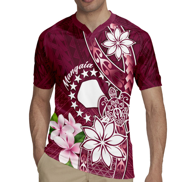 Personalised Cook Island Mangaia Gospel Day Rugby Jersey Floral Tribal ...
