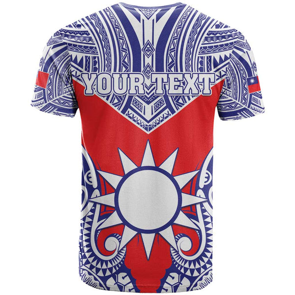 Personalised Taiwan T Shirt Austronesian Tribal Tattoo Red LT05