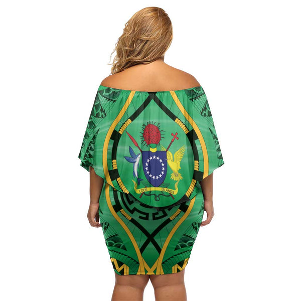 Cook Islands Constitution Day Off Shoulder Short Dress 60th Anniversary ...