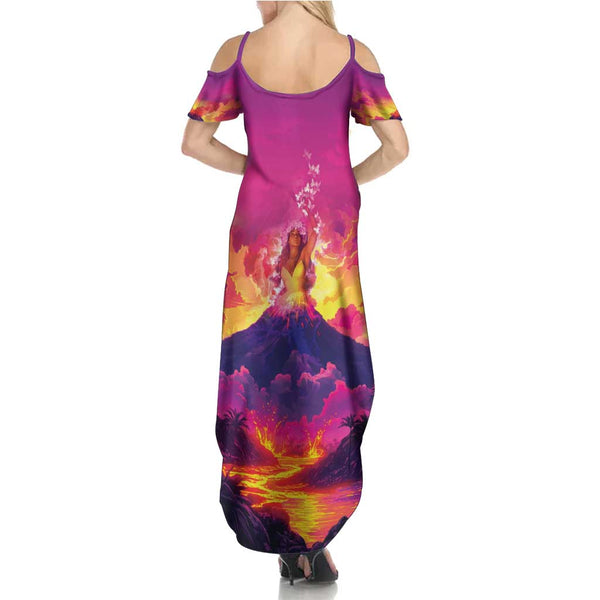 Hawaii Kilauea Volcano Summer Maxi Dress There Is Pele Goddess Of The ...