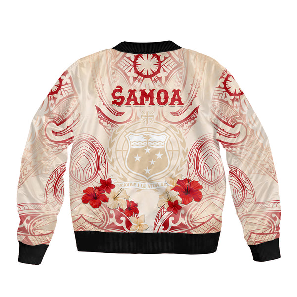 Siva Samoa Bomber Jacket Samoan Taupou With Polynesian Pattern LT05