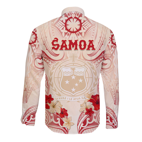 Siva Samoa Long Sleeve Button Shirt Samoan Taupou With Polynesian ...