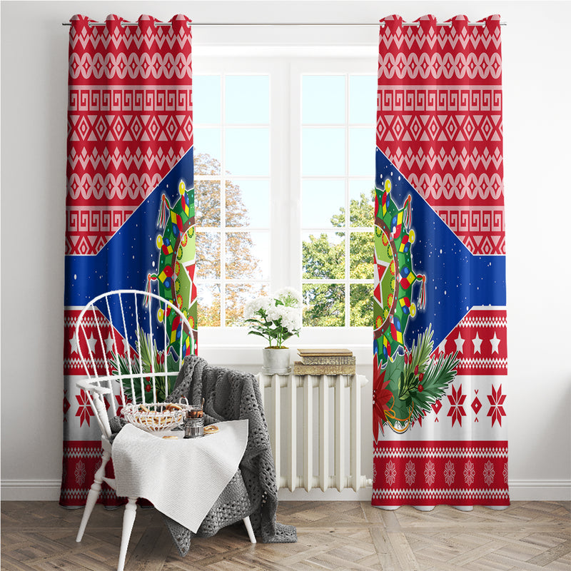 Philippines Christmas Window Curtain Filipino Parol Maligayang Pasko LT05