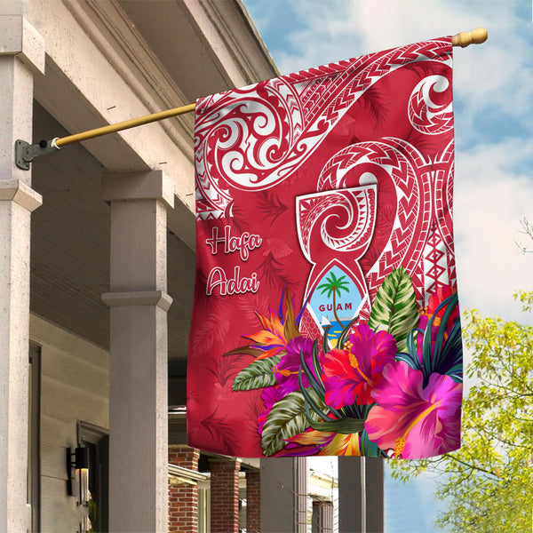 Hafa Adai Guam History and Chamorro Heritage Day Garden Flag Red Latte ...