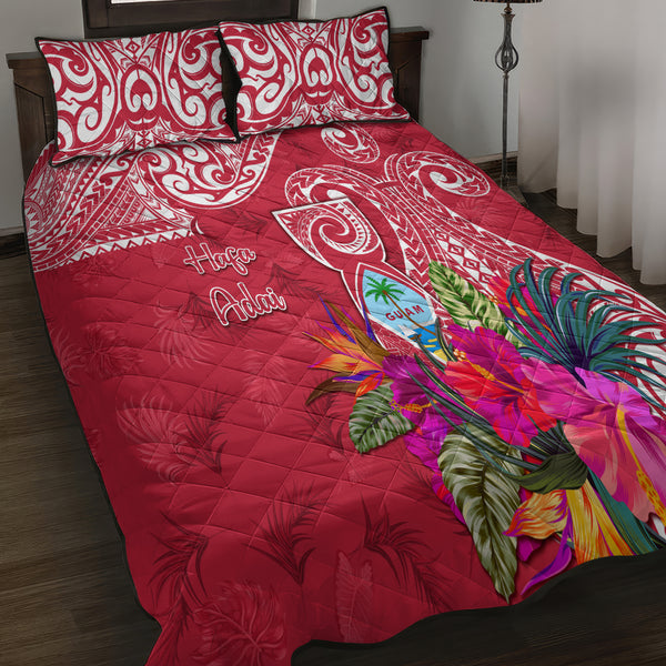 Hafa Adai Guam History and Chamorro Heritage Day Quilt Bed Set Red ...