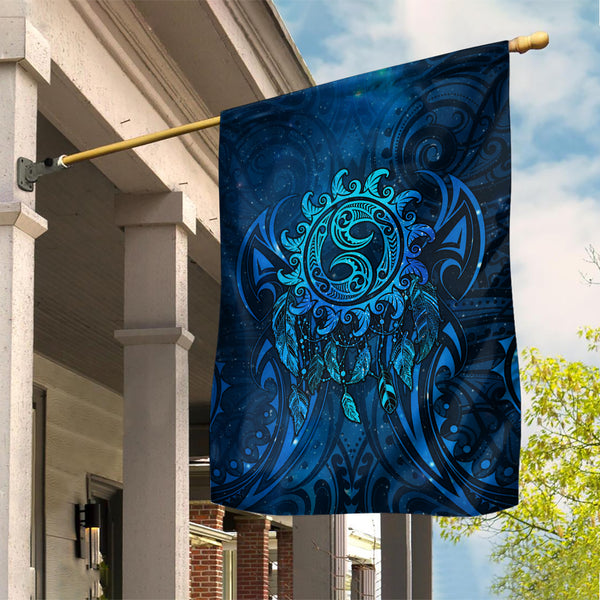 New Zealand Dream Catcher Garden Flag Maori Koru Pattern Blue Version LT05