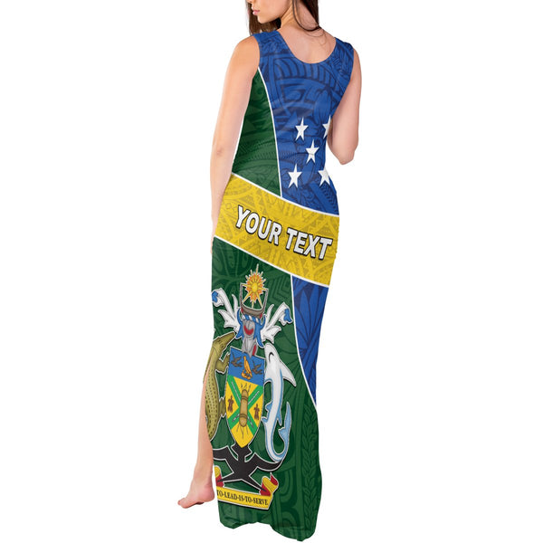 Personalised Solomon Islands Independence Day Tank Maxi Dress With Coat ...