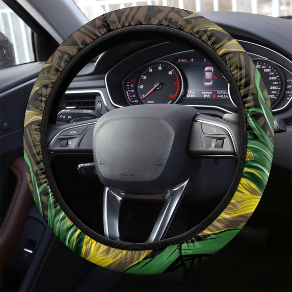 Hawaii Born and Raised Steering Wheel Cover Kanaka Maoli Flag Day LT05