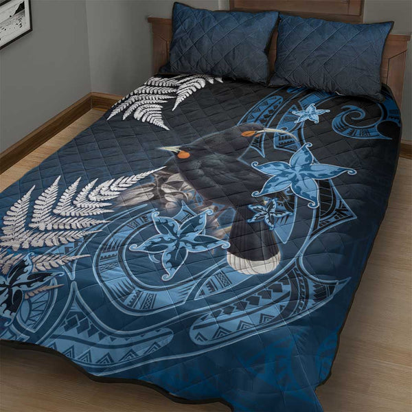 New Zealand Huia Bird Quilt Bed Set Aotearoa Maori Pattern LT05