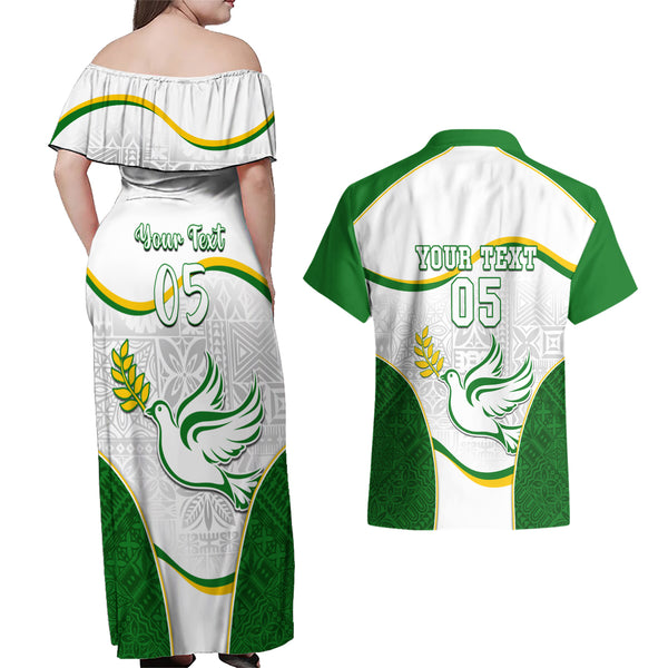 Custom Tailevu Rugby Couples Matching Off Shoulder Maxi Dress and ...