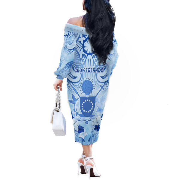 Cook Islands Women's Day Off The Shoulder Long Sleeve Dress With ...