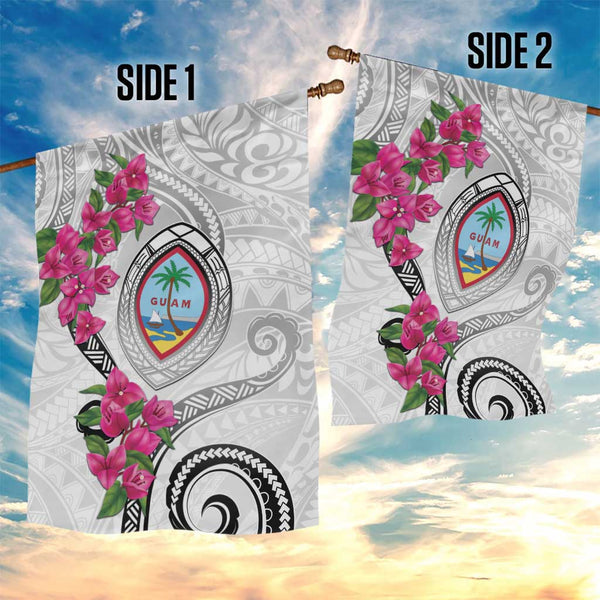 Guam Chamorro Garden Flag Curves Polynesian Tattoo Mix Bougainvillea LT05