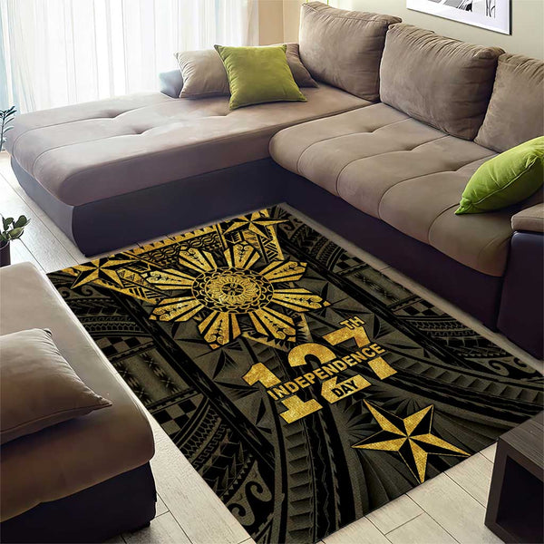 Philippines Independence Day Area Rug Filipinos Sun Star Tribal LT05