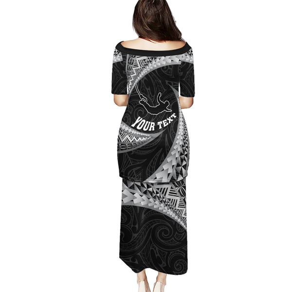 Personalised New Zealand Bungy Jumping Puletasi Maori Pattern LT05