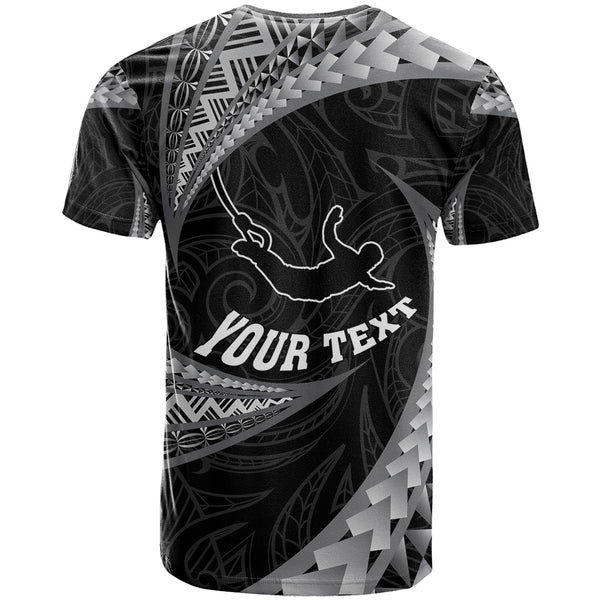 Personalised New Zealand Bungy Jumping T Shirt Maori Pattern LT05